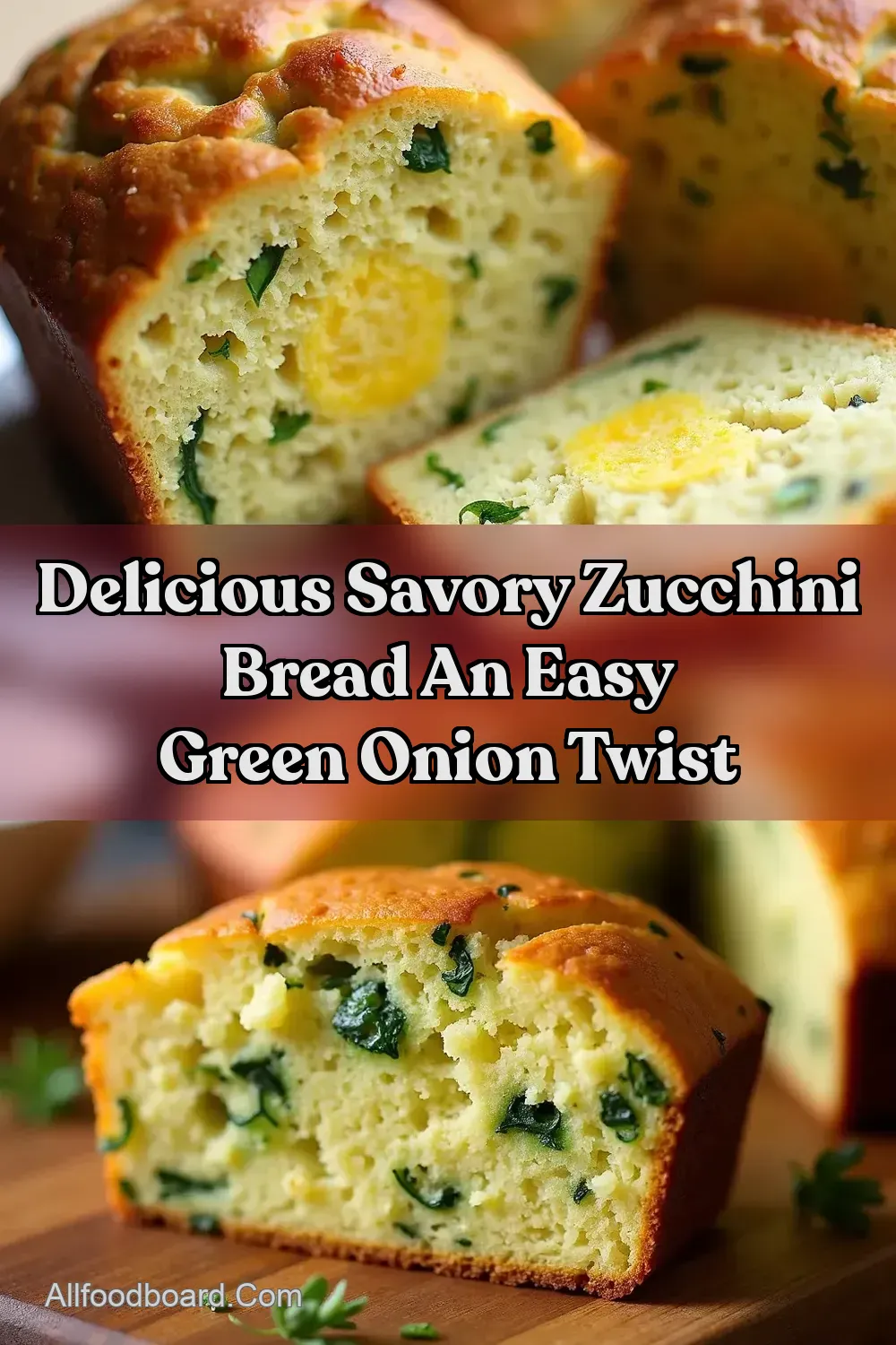 Zesty Green Onion Zucchini Cheddar Quick Bread So Easy