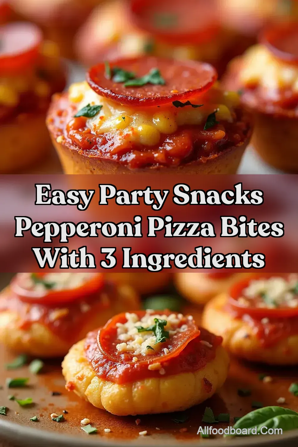 Pepperoni Pizza Bites 3Ingredient Easy Party Snacks - All…