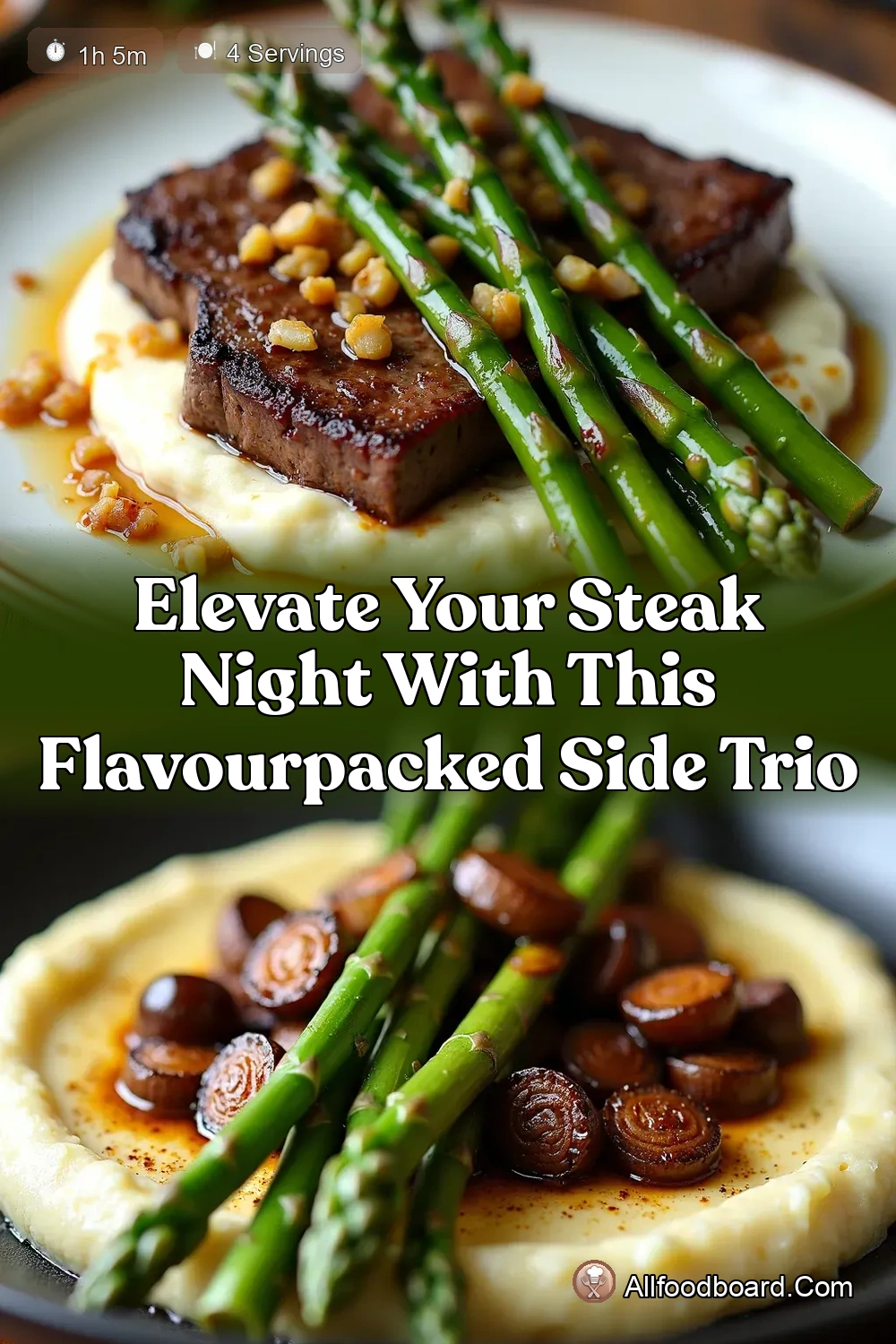 The Ultimate Steak Sides Trio Mash Shallots Asparagus
