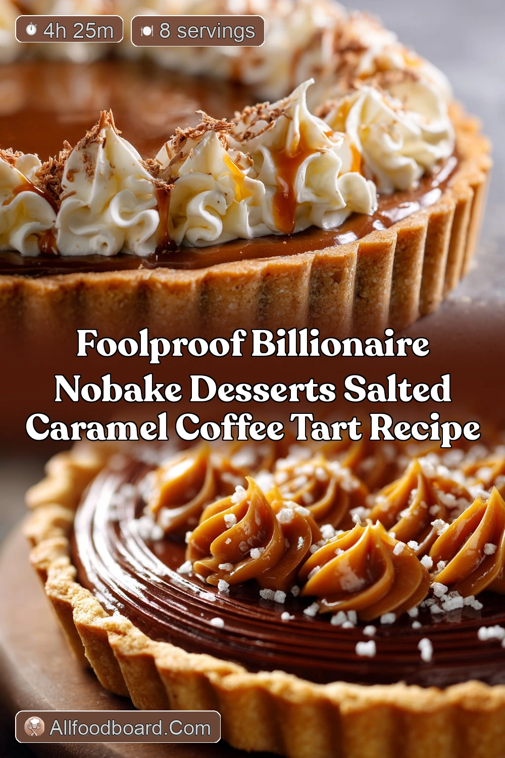 Billionaires Salted Caramel Coffee Tart Best No Bake…