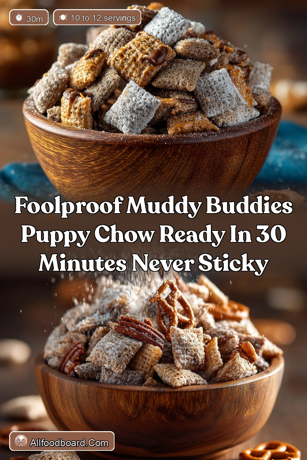 Proper Peanut Butter Muddy Buddies Recipe Puppy Chow…